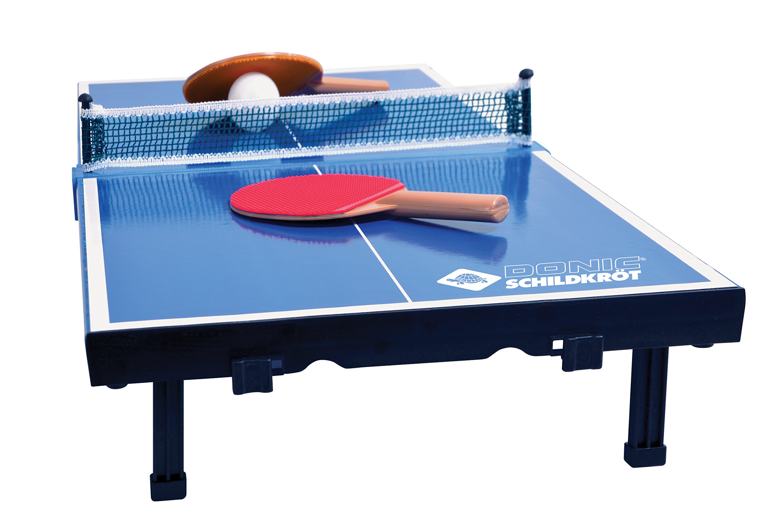 Donic-Schildkröt Mini Ping Pong Table, with 2 Bats and 1 Ball, Folding in a Briefcase, 838576