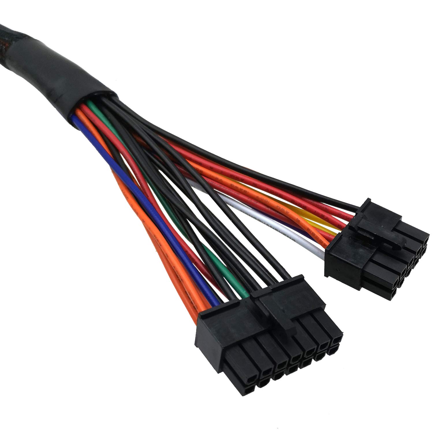 COMeap 24 Pin ATX Cable for Corsair AXI HXI Series PSUs, 14 Pin + 10 Pin to 24 Pin ATX PSU Power Adapter Sleeved 24.8-inch(63cm)