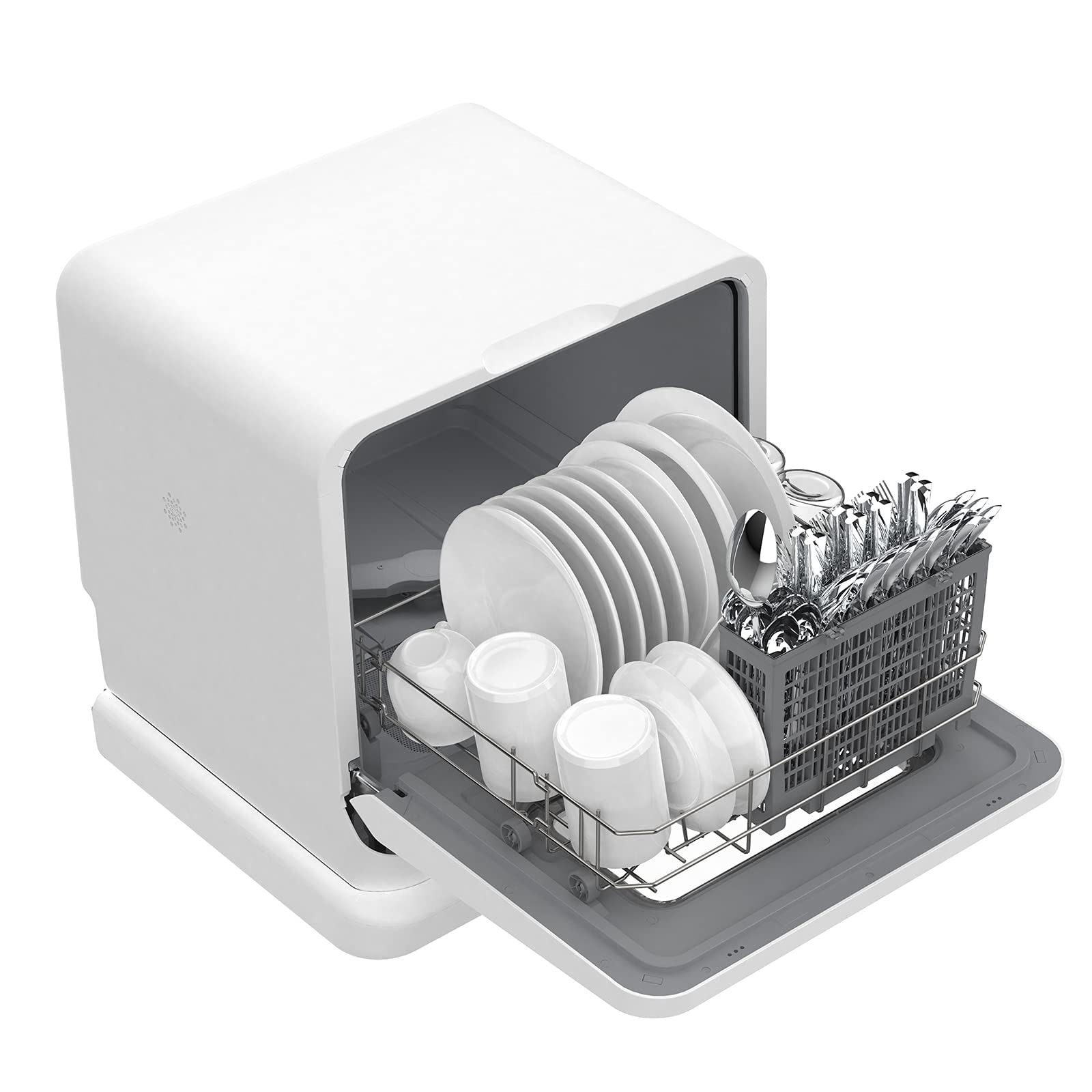 Think Gizmos Counter Top Dishwasher with Water Tank 7.5L - No Hookup Required. Compact Dishwasher with 5 Programmes, Drying Cycle, Touch Controls