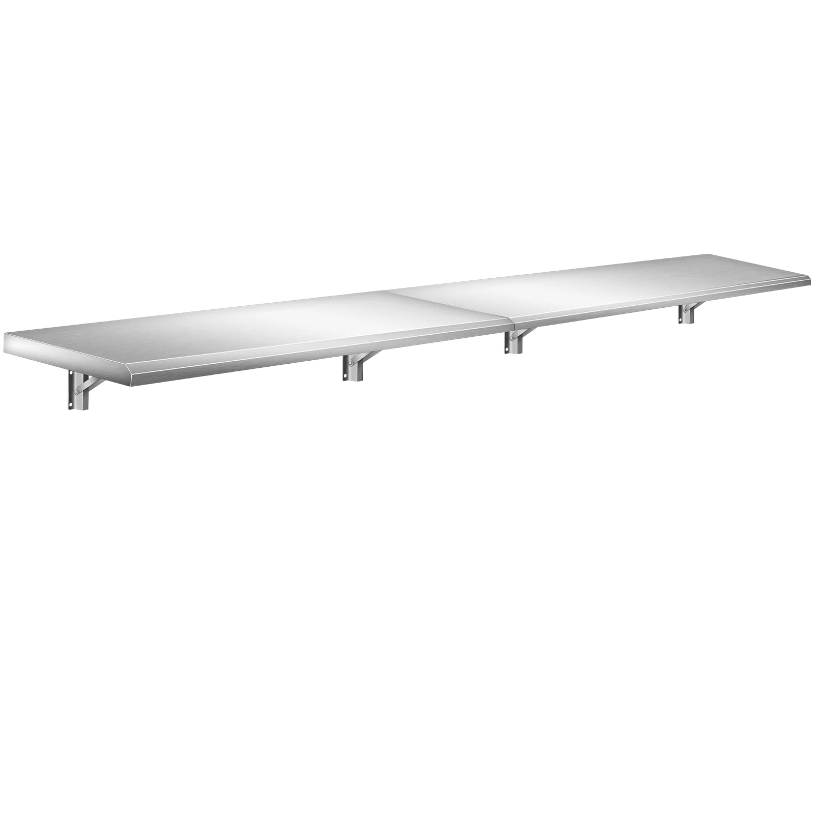 OUKIDR Concession Shelf 72" L X 12" W, Stainless Steel Drop Down Folding Serving Food Shelf Stand Serving for Concession Window, BBQ Working Table, Restaurant