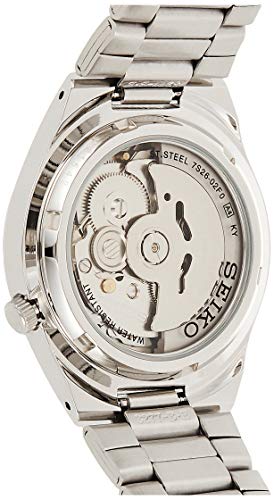 Seiko Men's 5' Japanese Automatic Stainless Steel Casual Watch, Color: Black dial (Model: SNK617)