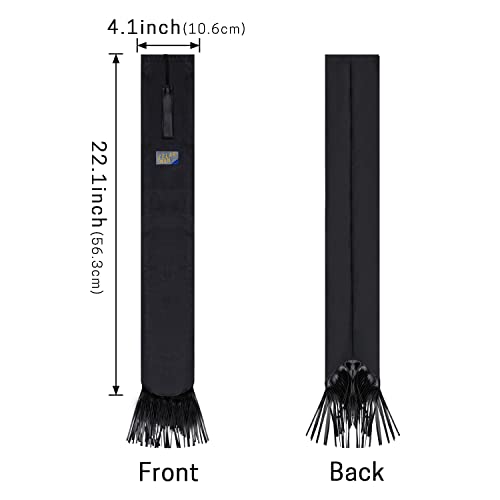 ZELARMAN Horse Tail Bag，Adjustable Tail Wraps for Horse，Horse Tail Cover with Fringe(Small Black)
