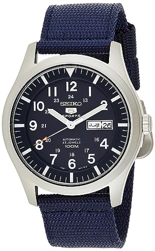 SEIKO Men's Analogue Automatic Watch with Textile Strap SNZG11K1