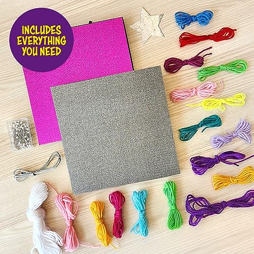 Dan&Darci Art Craft Kit for Kids - Unicorn & Star String Art Set for Girls & Boys Ages 8-12 - Arts and Crafts Gifts