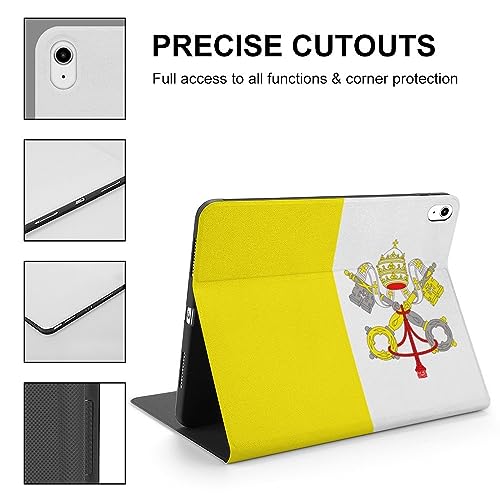 Vatican Flag Fashion Case for IPAD 2020 AIR 4 (10.9in), Pen Slot Protective Cover for IPAD 2020 AIR 4 (10.9in), Convenient Magnetic Stand