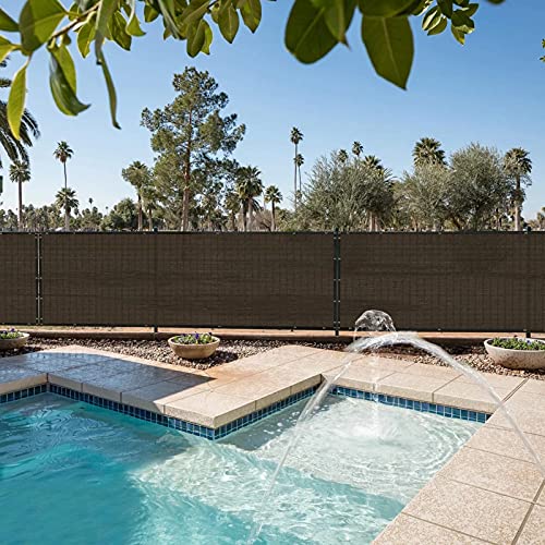 LIXIONG Sunshade Netting, Rectangle Sunblock Fabric Privicy Canopy, 95% Sunlight Shelter Shade Cloth Net for Backyard Patio, Custom Size, Silent in The Wind (Color : Brown, Size : 0.6x2cm)