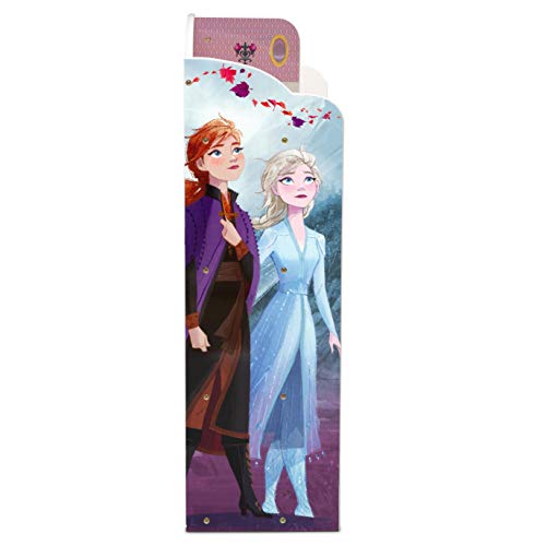 Disney Frozen II 3-Piece Toddler Playroom Set by Delta Children - Set Includes: Activity Easel, 4-Shelf Playhouse Bookcase and Convertible Bench/Desk