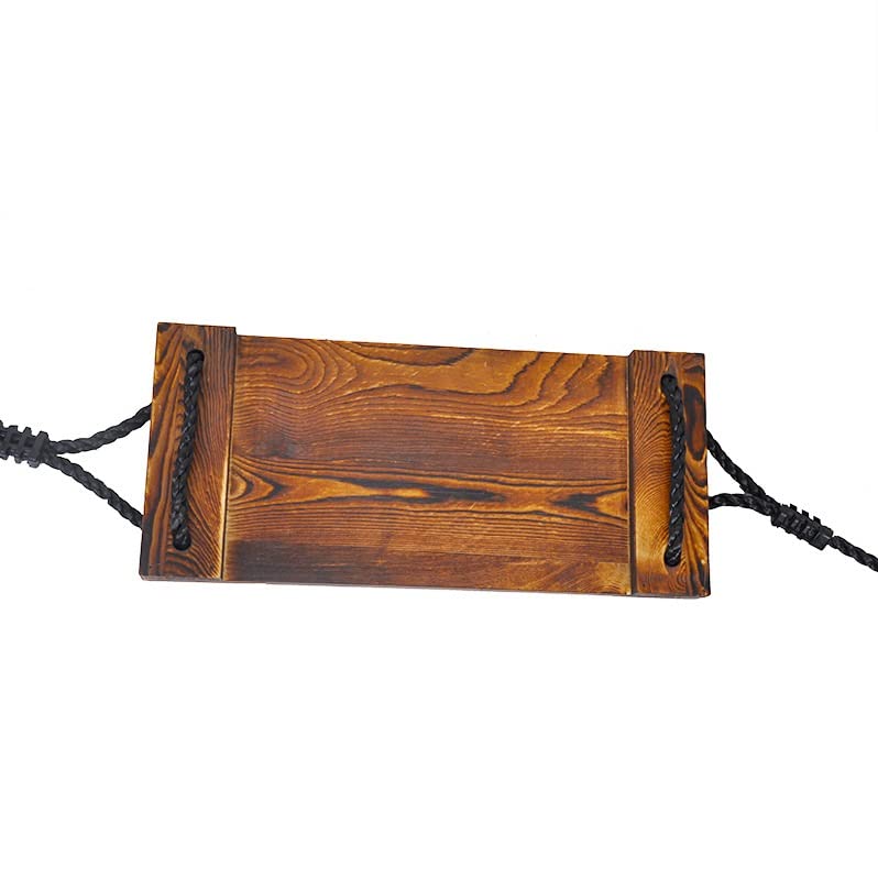 QBREZA Wooden Swing Seat Outdoor Swings Tree Swing for Kids Adult Children Indoor Hanging Wood Swing