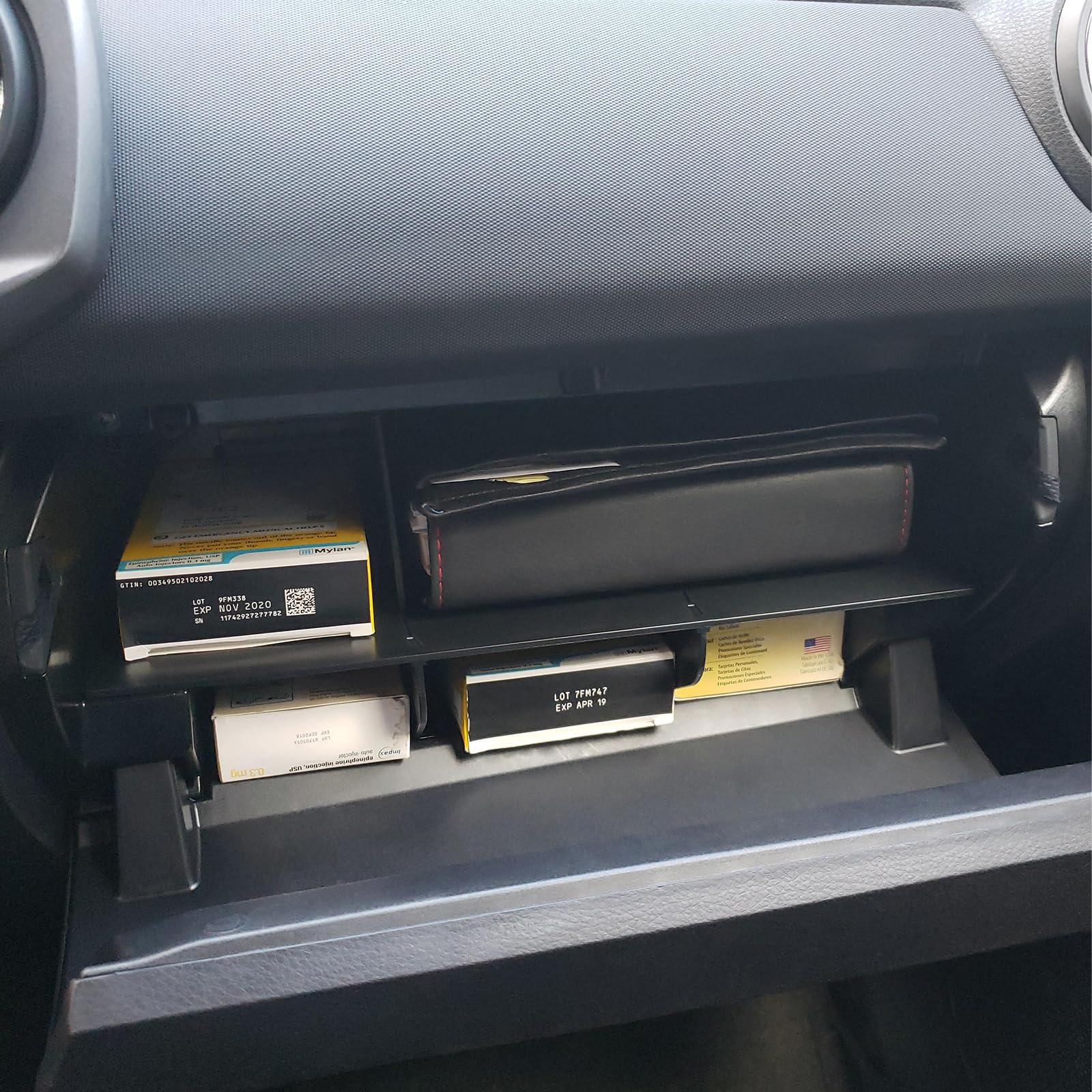 EDBETOS Glove Box Organizer Compatible with Toyota Tacoma 2016-2020 2021 2022 2023 - Tacoma Insert Accessories