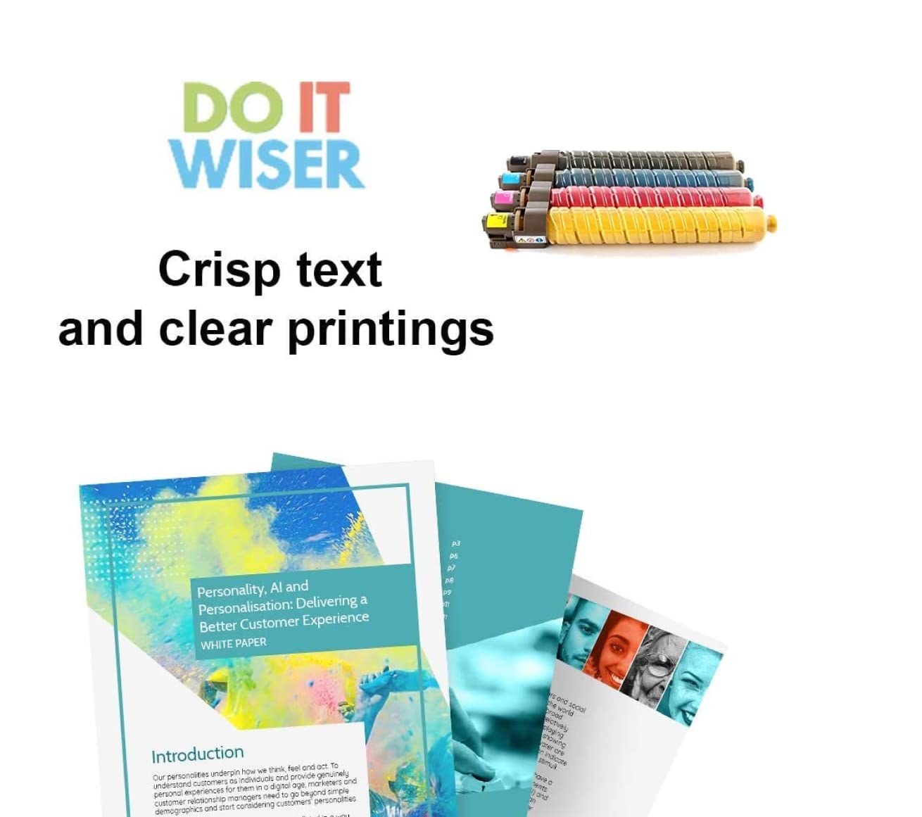 Do it Wiser Compatible Printer Toner Cartridge Replacement for Ricoh MP C305 MP C305SPF MP C305SP - 841621 841591 841592 841593 (4 Pack)