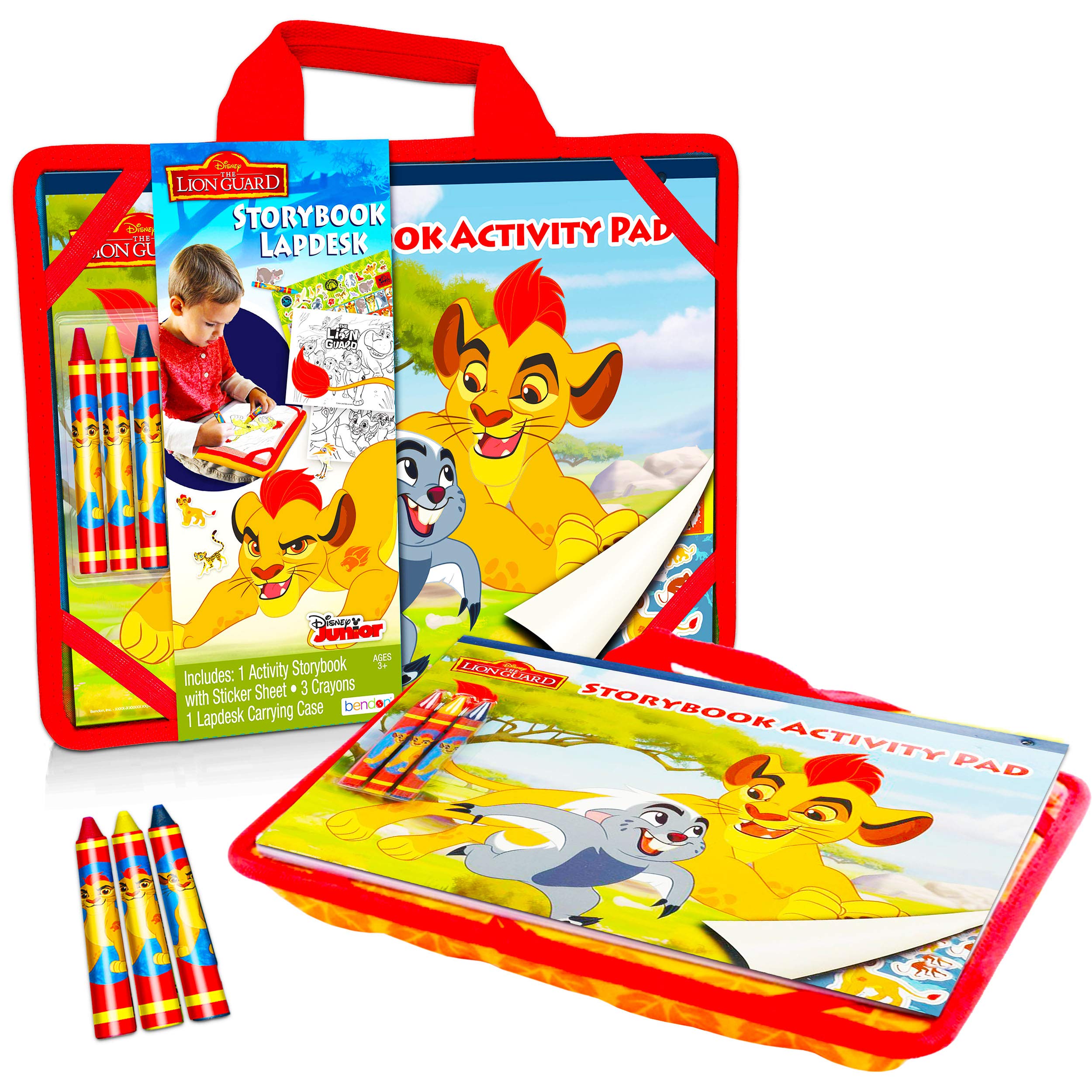 Disney Shop Lion Guard Lap Desk Activity Set for Kids with Case, Coloring Book, Sticker Book, Games, Puzzles and More (Travel Lapdesk Pack)
