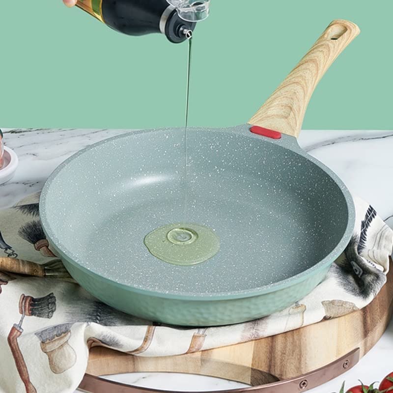 DHTDVD Medical Stone Pan Without Lid Nonstick Frying Skillet Cooking Granite Coating Omelette Pan Kitchen Cookware