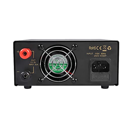 Mobile Ham Radio Power Supply Analog DC Regulated 13.8V Fixed Output,30A- with Noise Offset and 12V Car Cigarette Lighter Socket