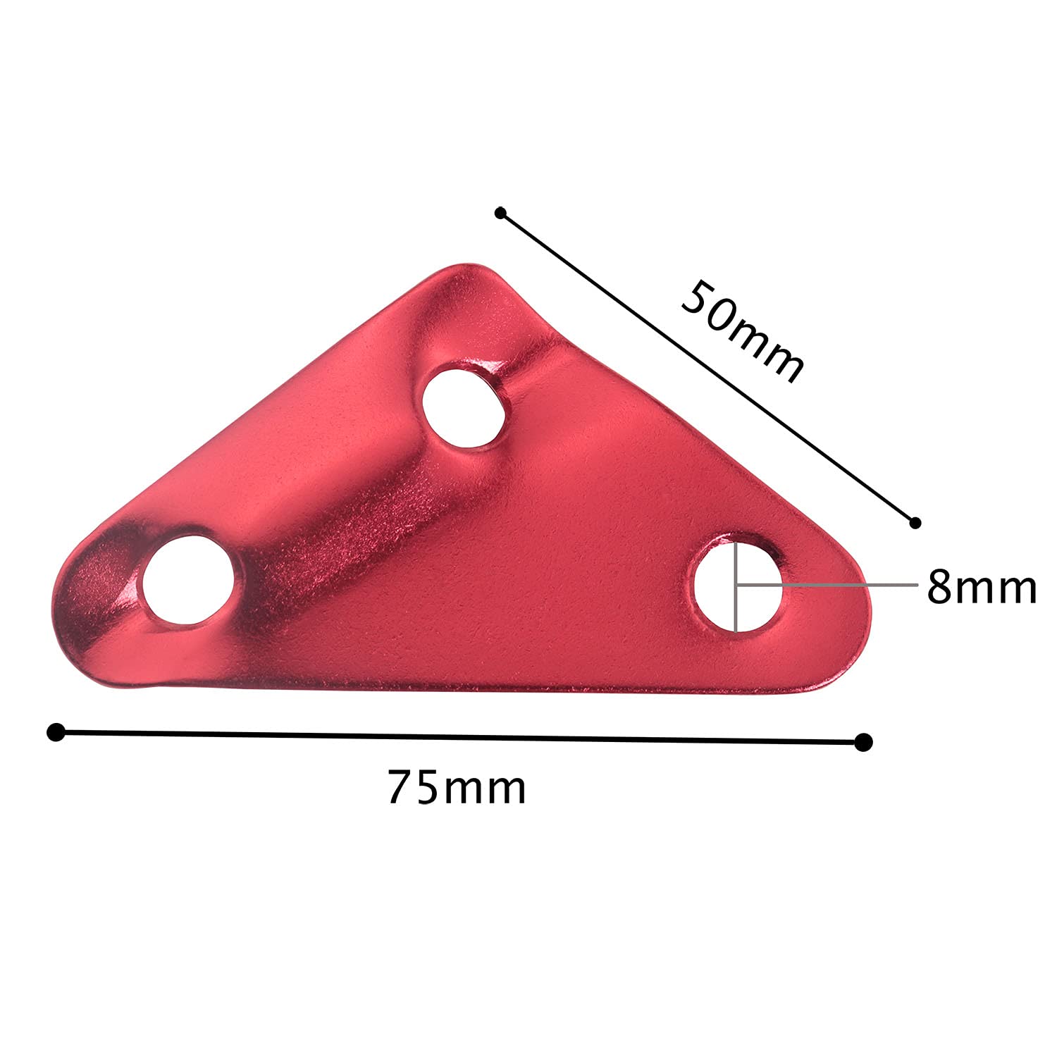 CSNSD Triangle Tent Rope Fastener 10PCS Red Aluminium Alloy Triangle Tent Cord Adjuster Wind Stopper Tightener Hook Buckle Tensioner