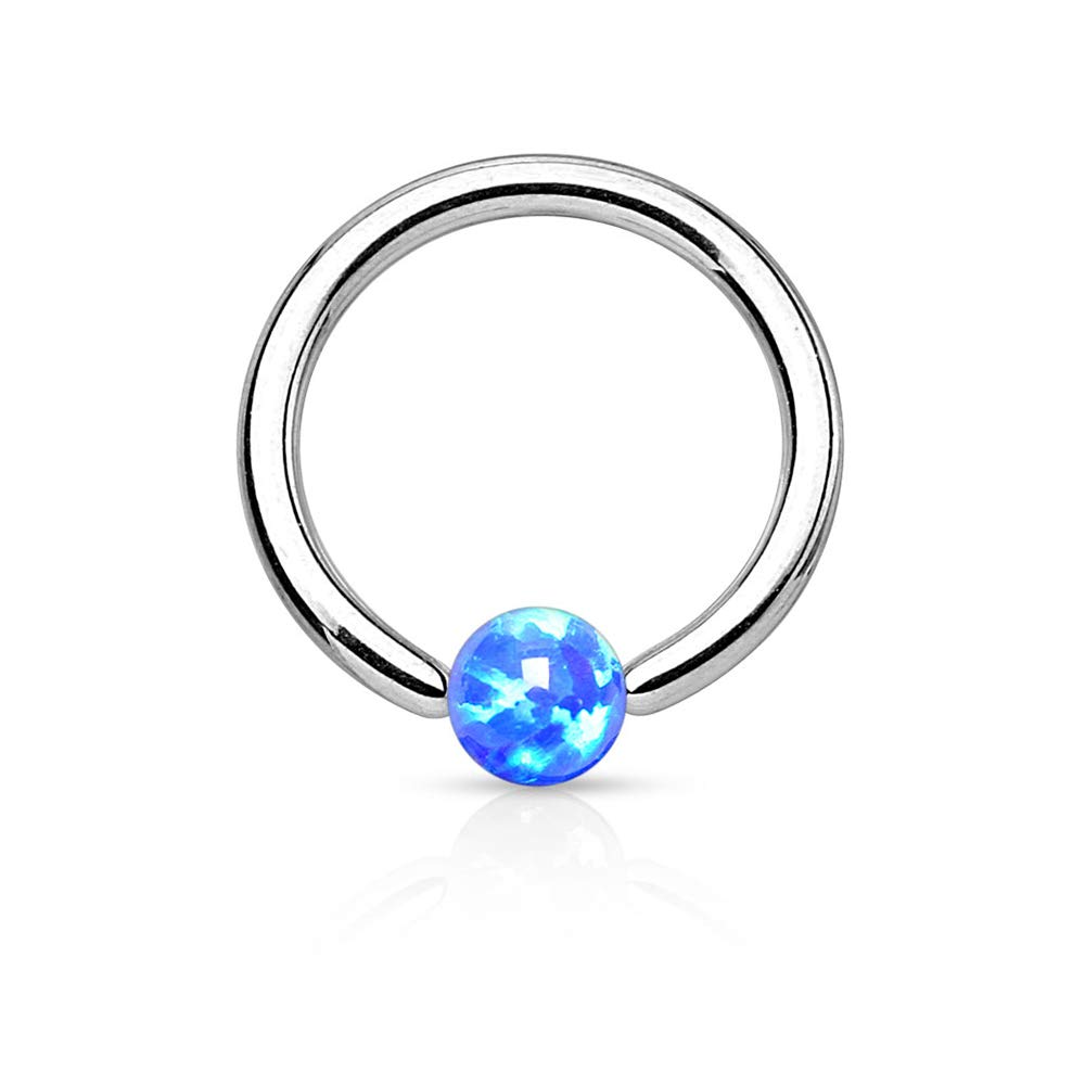 Dynamique Synthetic Opal Ball 316L Surgical Steel Captive Bead Ring (Sold Per Piece)