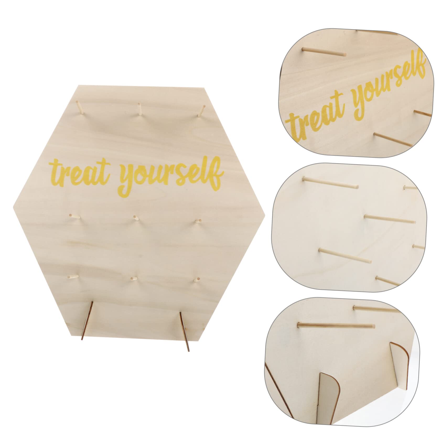 Didiseaon DIY Donut Display 2 Sets Wooden Donut Stand Buffet Desk Baby Donut Holder