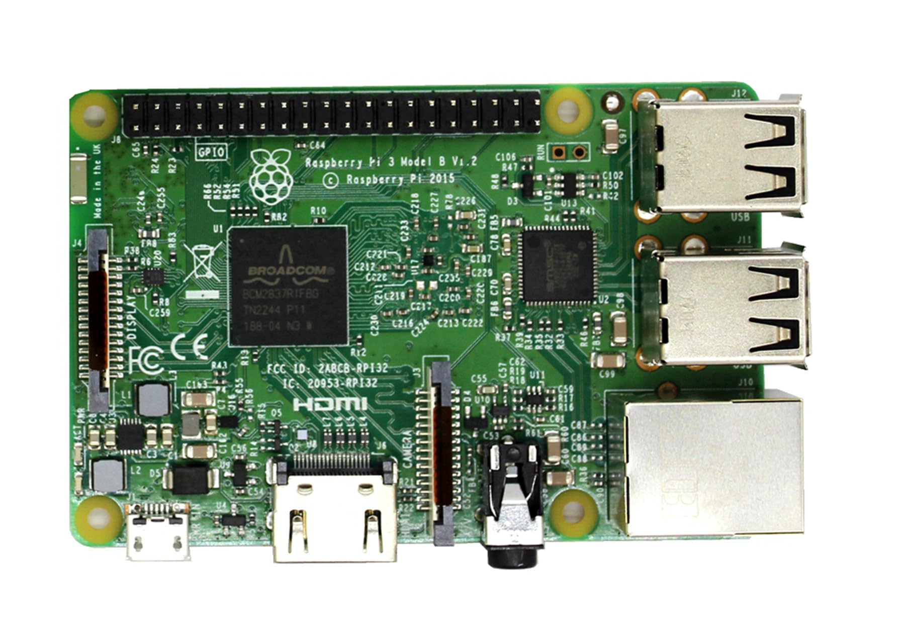 DIGISHUO Raspberry Pi 3 Model B Board 1G Ram 400MHz Wireless LAN and Bluetooth 3B+ Version (Raspberry Pi 3B Module)