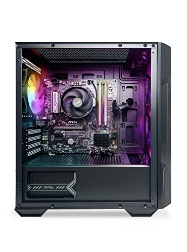NSX GAMING Desktop Gaming Computer Home&Office PC Ryzen 5 5600G, 16GB DDR4 3600, 512Gb M2 NVME SSD, RGB Fans, Win 10 Home 64-bit Ready(Ryzen 5 5600G) Built in USA, 1 Year Warranty