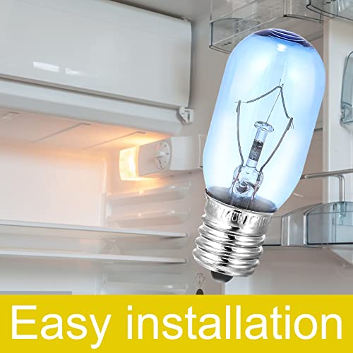 LCMLA 297048600 Refrigerator Light Bulb Compatible with Frigidaire Kenmore Whirlpool KitchenAid Electrolux Replacement 241552802 AP3770086 AP3867287 AH976993 T8 40W E17 Refrigerator Light Bulb 1 Pack