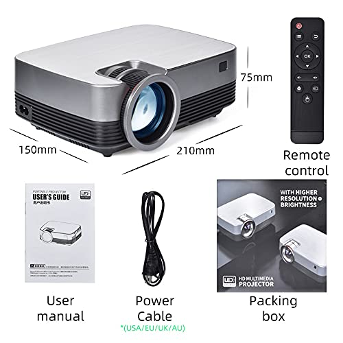 DOUBAO Q6 Video Projector for Movie Home Cinema Full 1080P Supported Movie Beamer 10 TV BOX optional ( Size : Q6 )