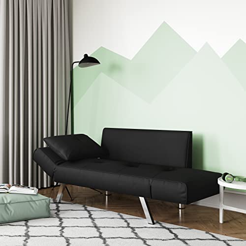 Serta Marin Convertible Sofa, Black