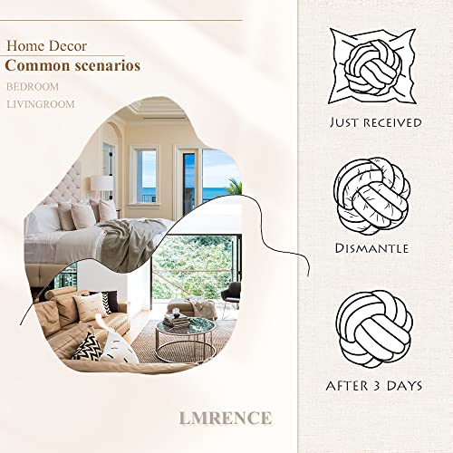LMRENCE Soft Knot Ball Decorative Pillow,Circle Throw Pillows Aesthetic (Green,Medium,10.6inches) for Bed,Cushion Home Plush Handmade Pillow for Bedroom Sofa Chair Children Play Knot Ball Toys