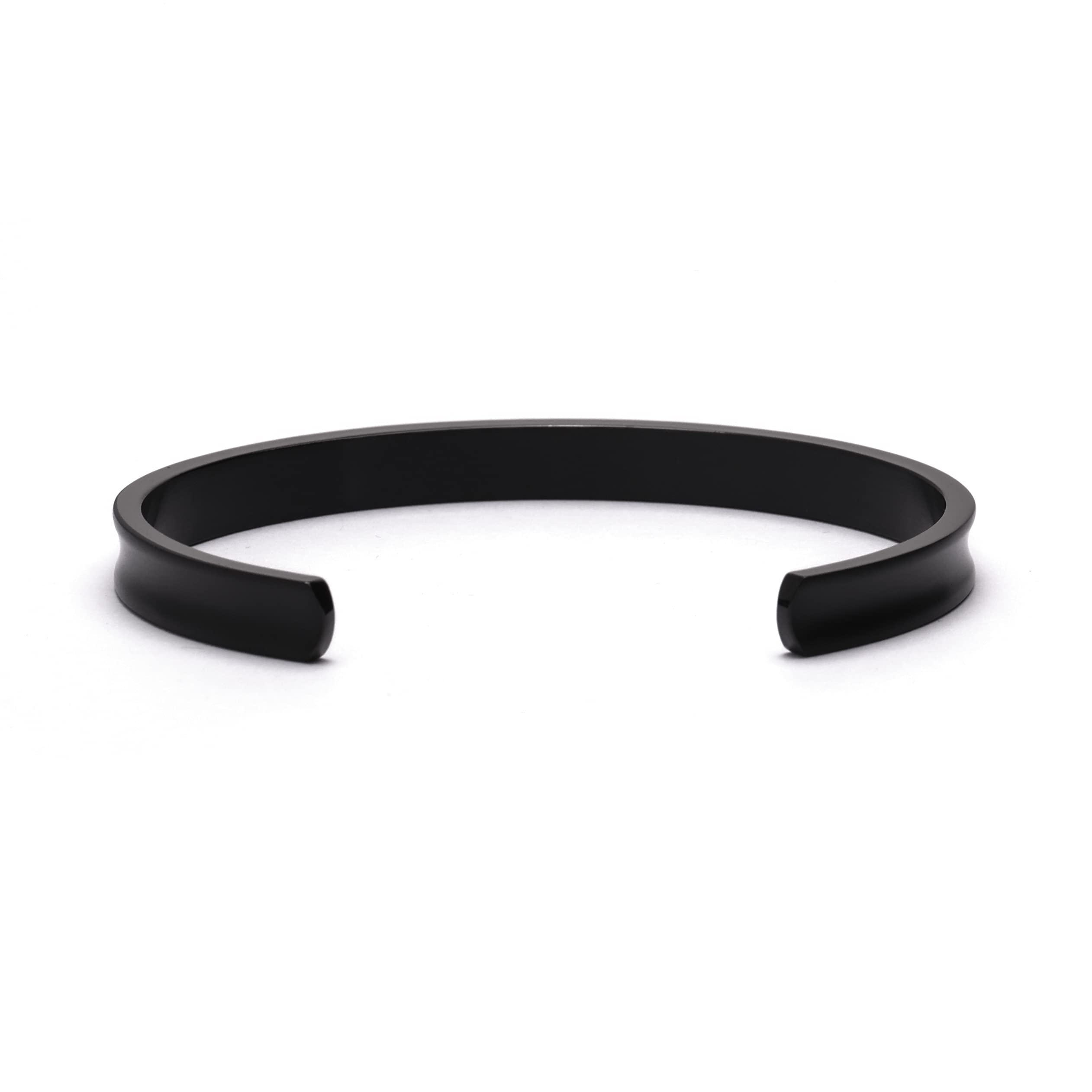 Dissolve Couples Bracelets For Men Women Friendship Stainless Steel Cuff Silver or Black Open Customized Bangle