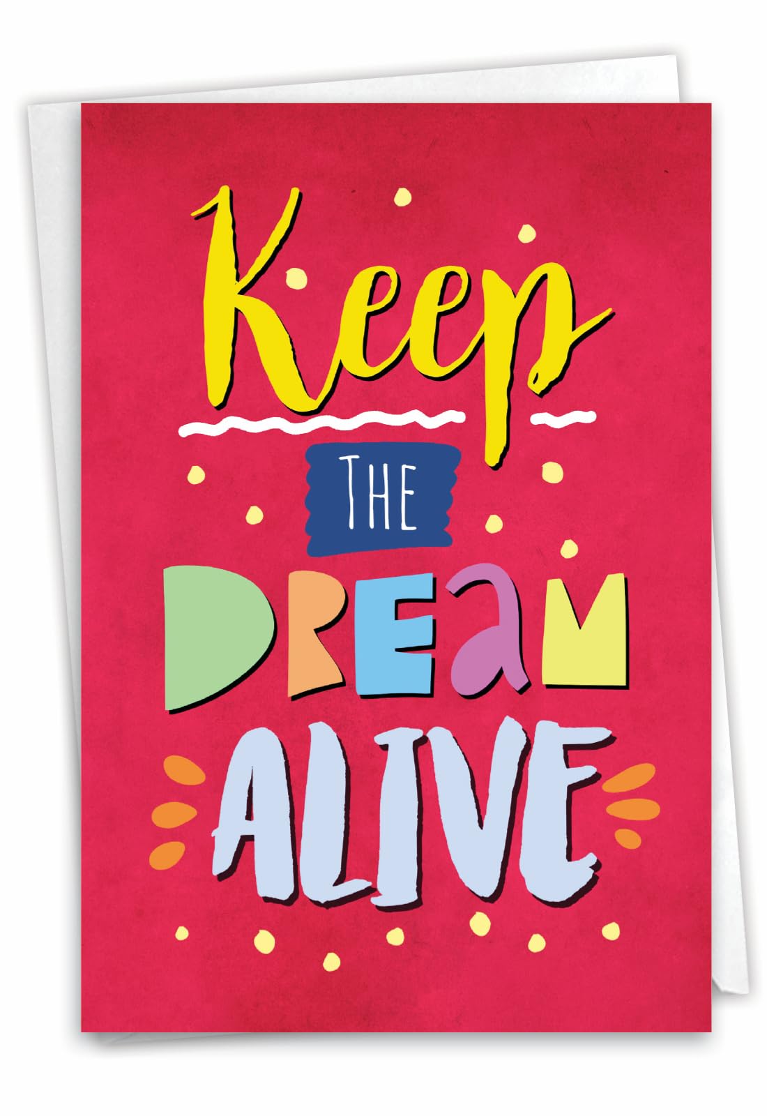 The Best Card Company - Stylish Martin Luther King Jr. Day Card - Bright Modern Federal Holiday, King's Birthday Celebration (1 Card) - Keep The Dream Alive C9198MKG