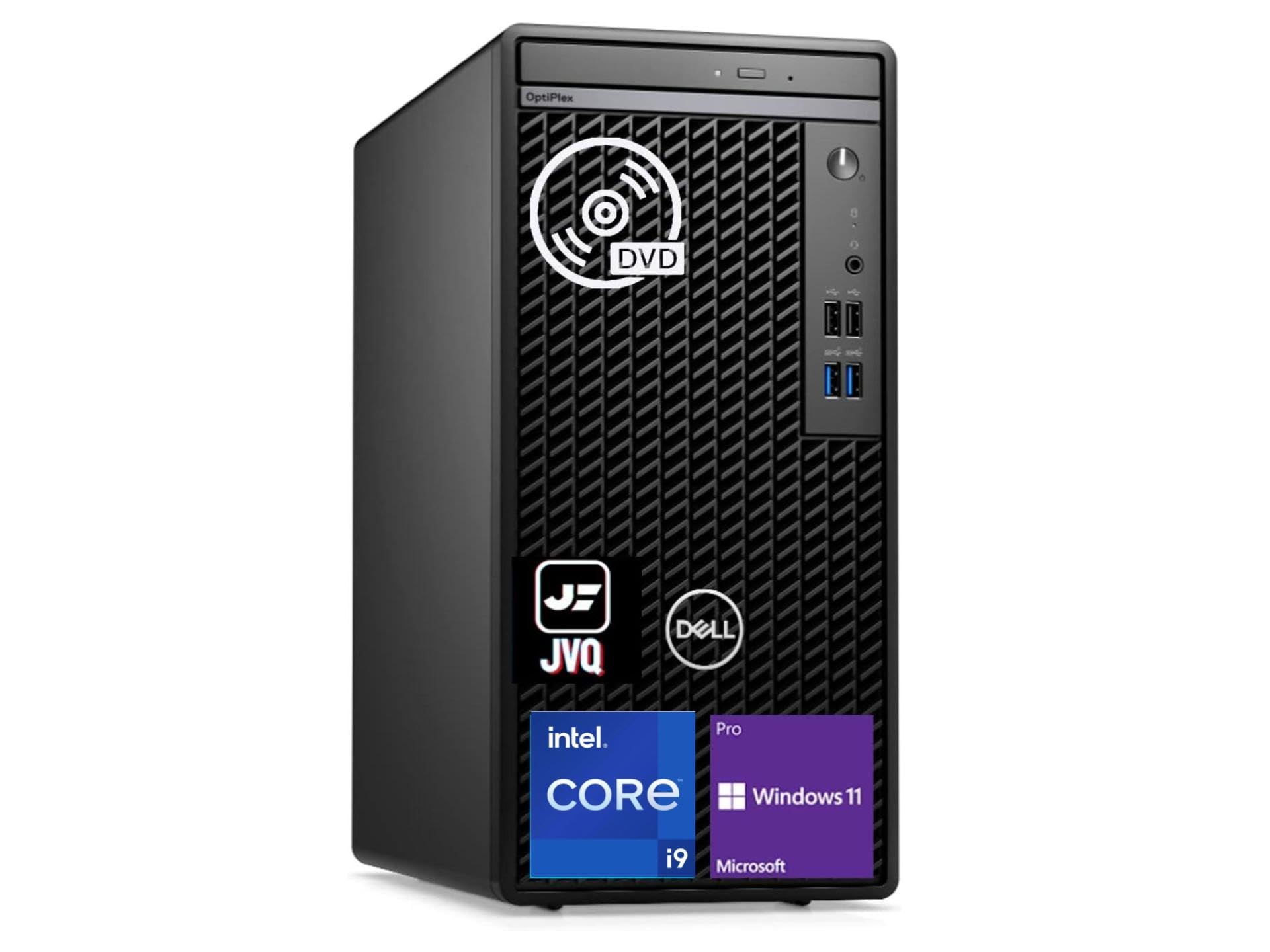 Dell OptiPlex Business Desktop Tower, 12th Gen Intel Core i9-12900K Processor, 64GB RAM, 4TB SSD + 1TB HDD, DVD-RW, DisplayPort, HDMI, Windows 11 Pro, Black