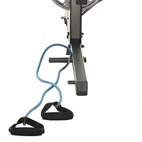Fitness Reality Squat Rack Power Cage with J-Hooks, Landmine 360° Swivel, Weight Plate Storage Attachment and Power Band Pegs grey