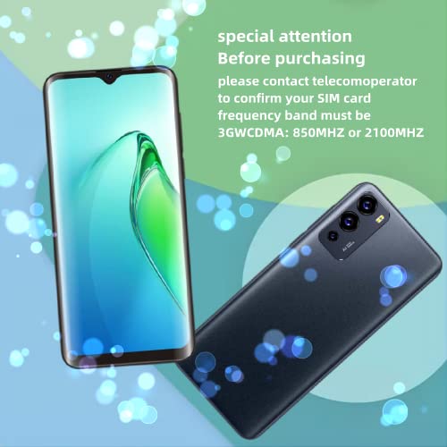 zsddzzy 6.52in Screen,HOT12i Android Smartphone ,Dual SIM Card,1GB RAM,8GB ROM,Only Supports Dual SIM Card Frequency Band of 3GWCDMA :850/2100MHZ,Unlocked Cell Phone(Black)