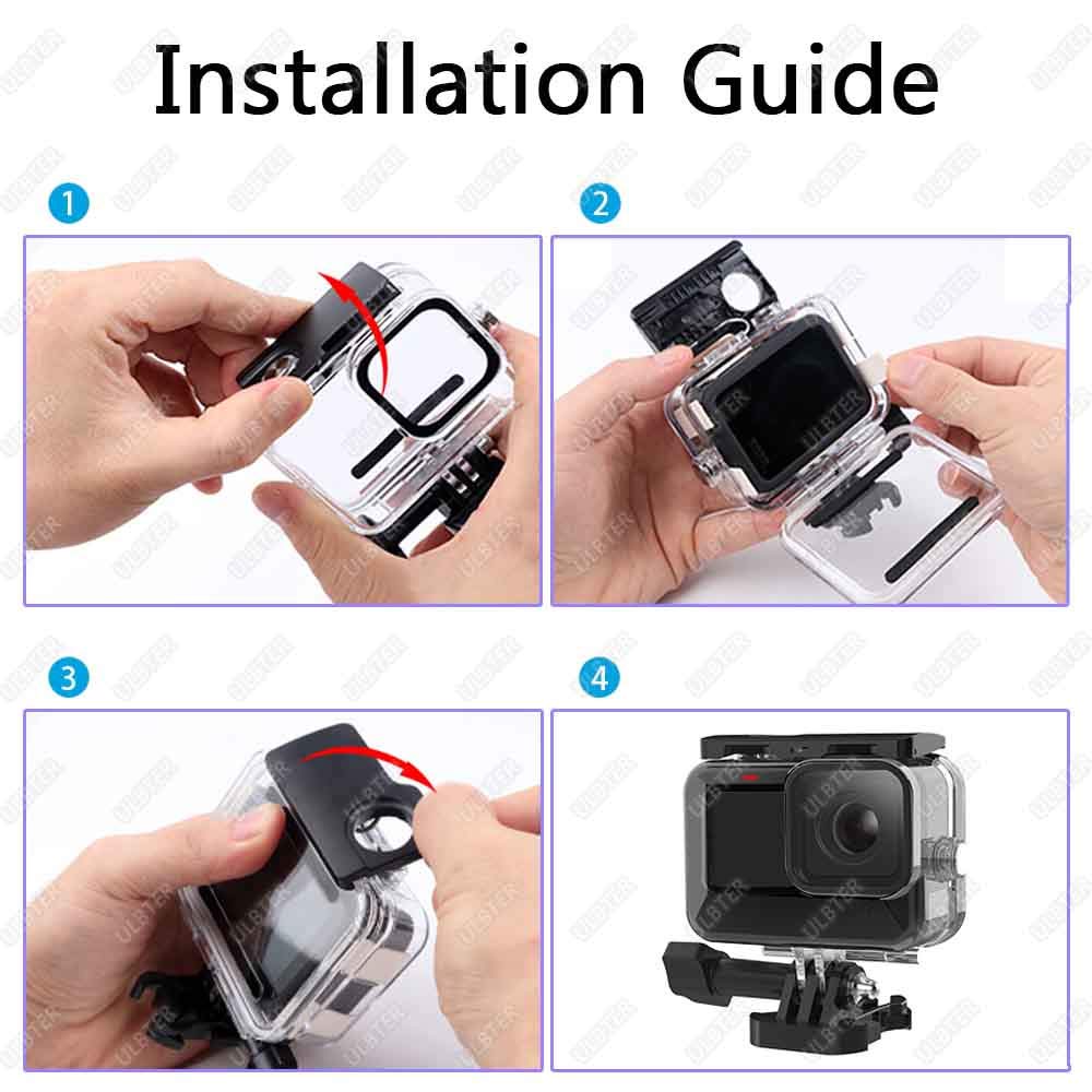 Dive Case for GoPro Hero 11 Hero11, Waterproof Housing Underwater Diving Shell 45M/148FT with Thumbscrew Accessory -12 PCS Anti-Fog Insert Kits