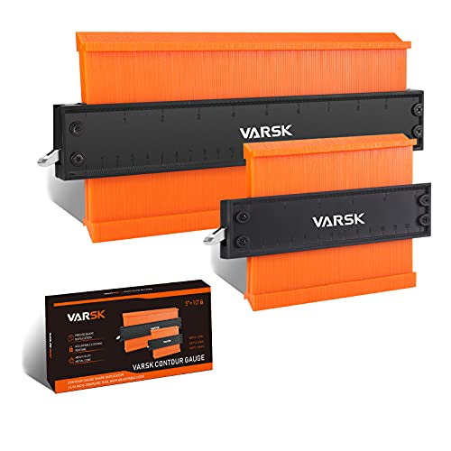 VARSK Contour Gauge Profile Tool (5+10 Inch with Lock), Birthday Gifts for Men Dad Him, Flooring Tools for Men DIY Handyman, Home Improvement Woodworking Cool Gadgets Tools