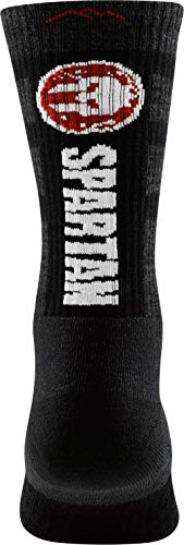 Darn Tough Women's Spartan Crew Lightweight Cushioned Socks Charcoal/Black Size Large