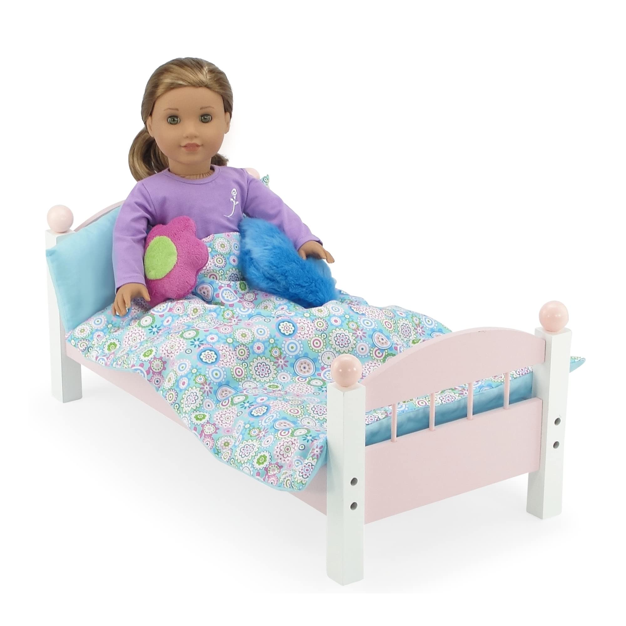 Emily Rose 18 Inch Doll Bedding Accessories Set, Reversible Baby Doll Blankets and Accessories | Fits 18" Doll Beds, Bunkbeds, Cribs, and Cradles, Designed in The USA