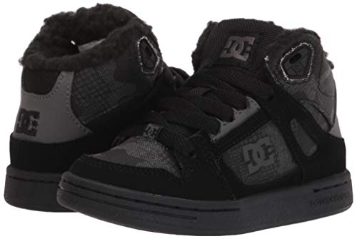 DC boys Pure High-top Wnt Skate Shoe, Black Camouflage, 12.5 Little Kid US