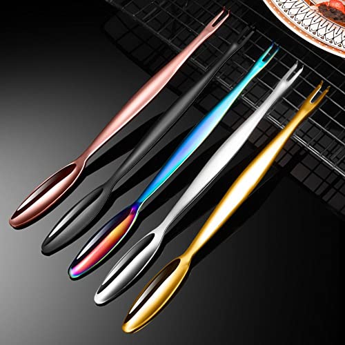 Stainless Steel Seafood Forks 8.07" Kitchen Picnic Seafood Tool Lobster Fork(gold)