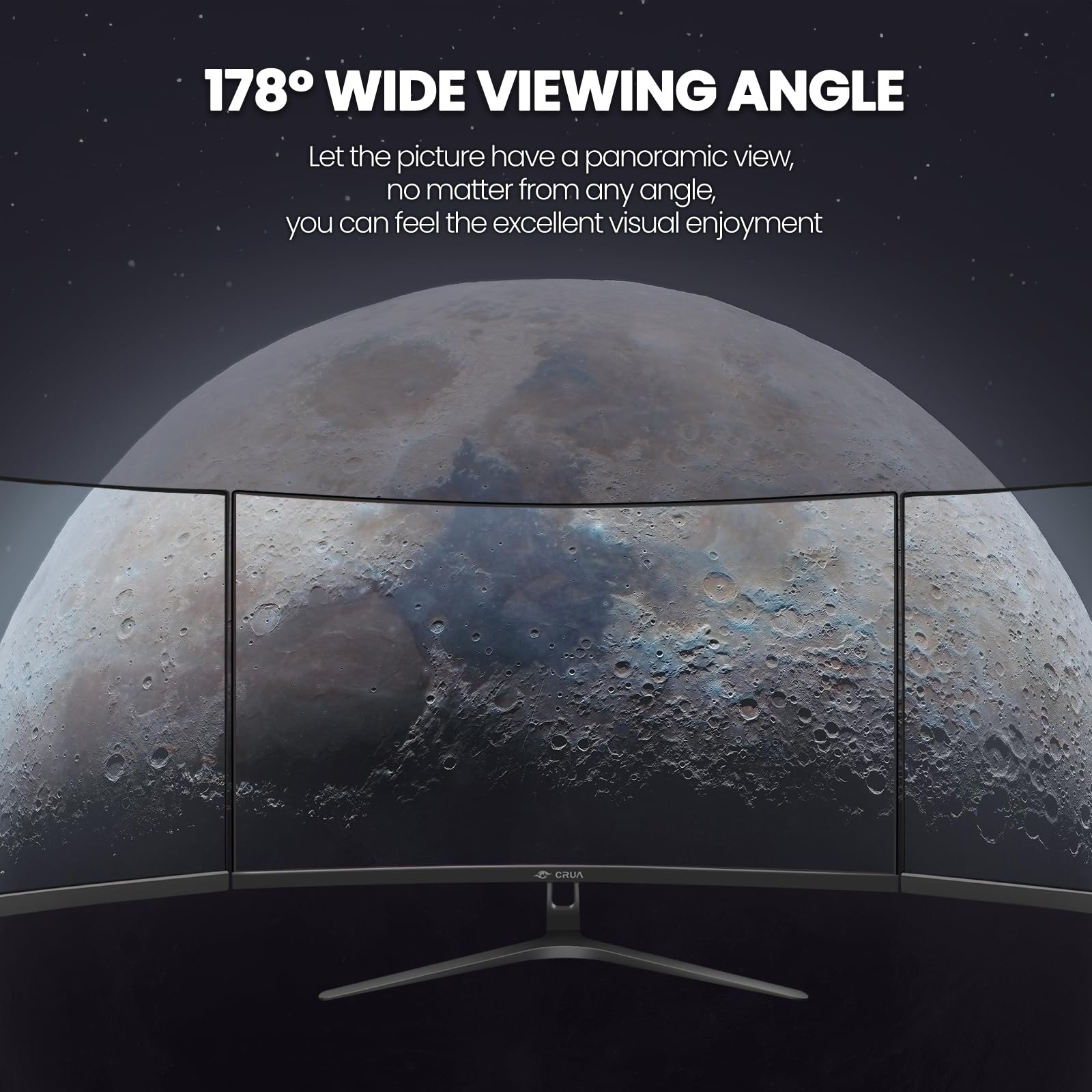 CRUA 32" 144Hz/180Hz Curved Gaming Monitor,1800R Display,1ms(GTG) Response Time, Full HD 1080P for Computer Monitors, Laptop, Auto Support Freesync and Low Motion Blur, DP, HDMI Port-Black