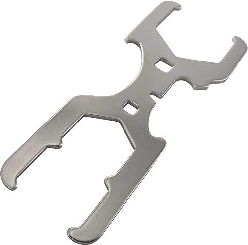 HAUTMEC 3 Way Plumber's Sink Strainer Wrench, Fits 1-3/4 inch., 2 inch. and 2-1/2 inch. Nuts, Multifunction Plumbing Wrench PL0037