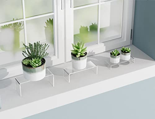 Kcrystenia 9" Perfume Stand (1 Pack) & 6 Pack Acrylic Risers for Display