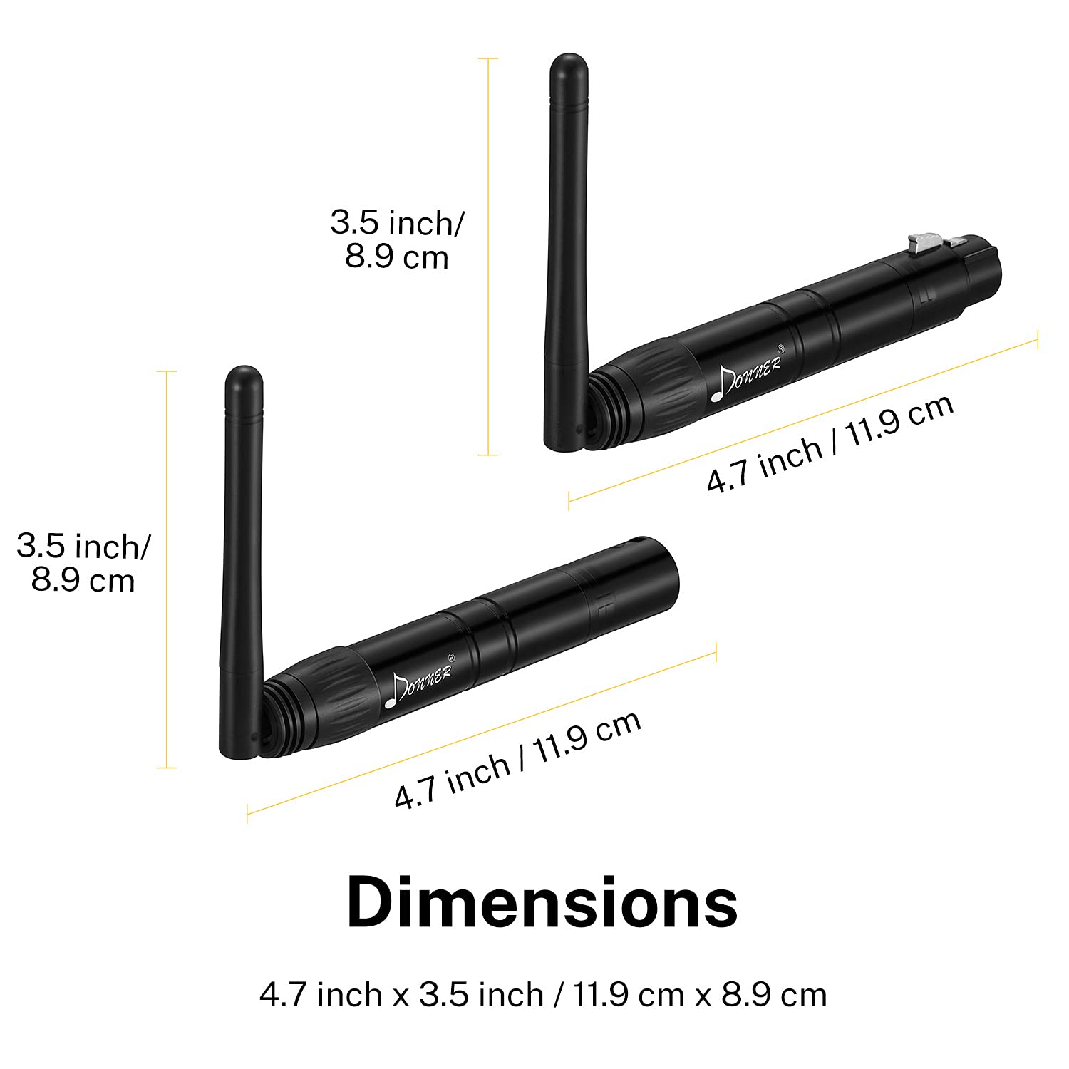 Donner Wireless DMX 8PCS Black Metal DMX512 wireless Dfi DJ 2.4G 7 Receivers & 1 Transmitter Lighting Control for LED Stage Disco Party Bar Lighting