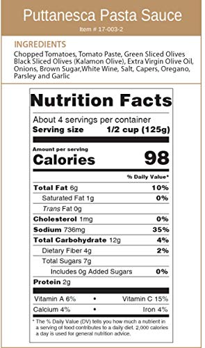 Cucina & Amore Italian Pasta Sauce Puttanesca, 16.8 ounces
