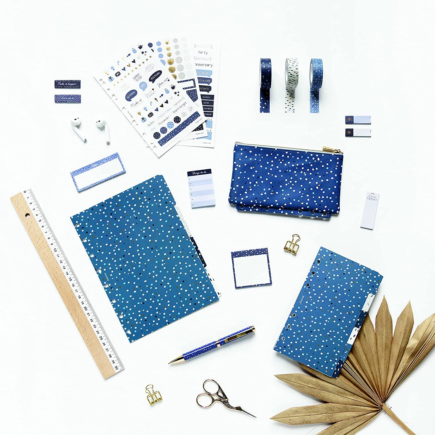 Filofax Organizer Accessory, A5 Size, Indigo Collection, Dividers with Tabs, Set of Six (B132760)