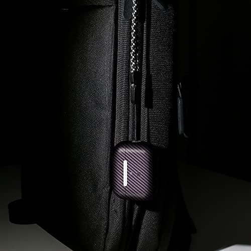 MONOCARBON Airpods-Pro-2nd-Generation-Case, Real Carbon Fiber Airpods Pro Case Cover, Slim-Fit and Shockproof, Support Wireless Charging, with Stripes Lanyard.Matte Purple.