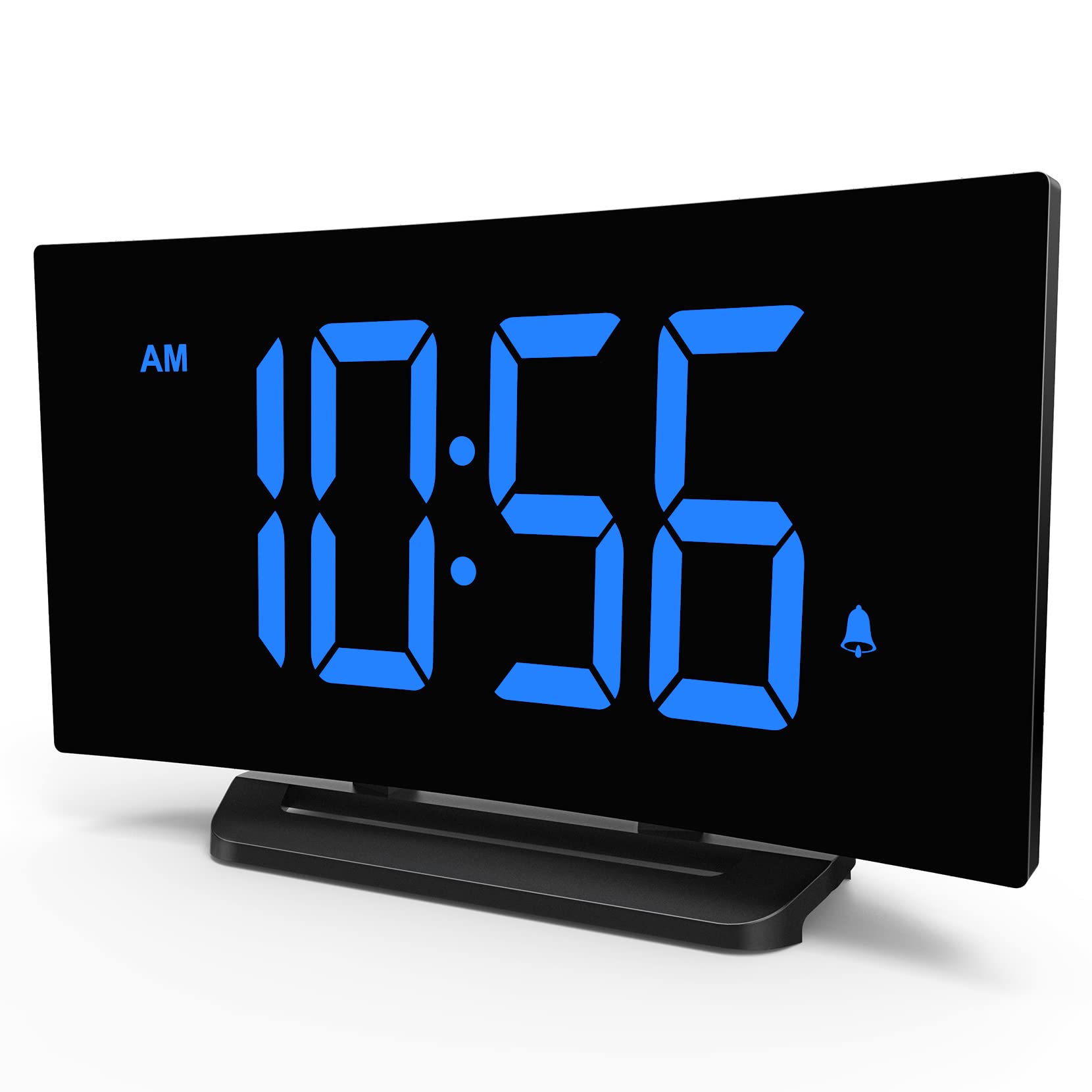 Digital Clocks for Bedrooms, 6-Level Brightness and Large Display, Adjustable Alarm Volume and 3 Ringtones Alarm Clock, 9 MINS Snooze & 12/24H Format, Easy to Use Bedside Clock for Seniors Elders Kids