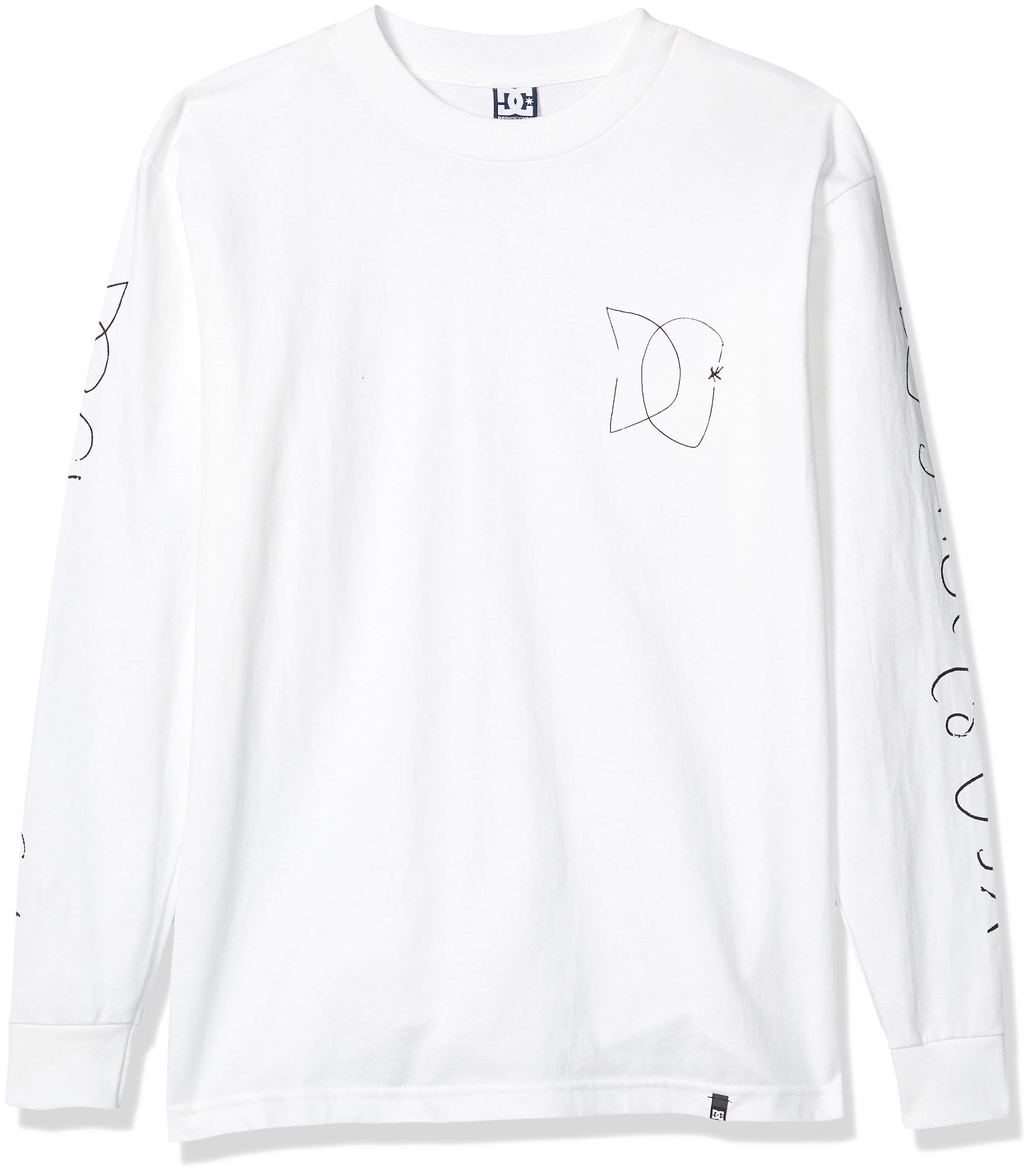 DC Men's Gardner Sketch Long Sleeve, White, M