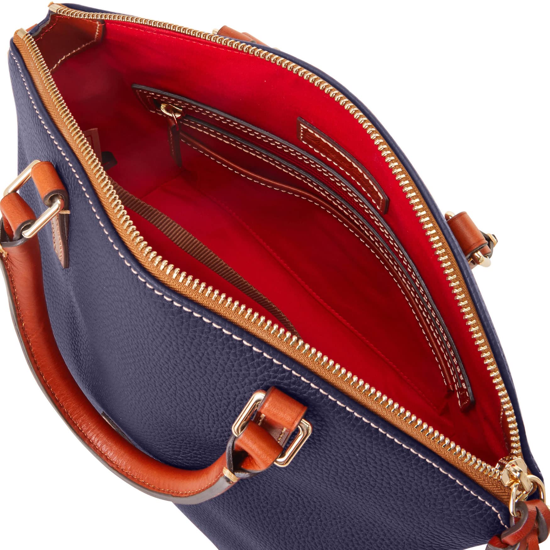 Dooney & Bourke Handbag, Pebble Grain Charli Satchel - Midnight Blue