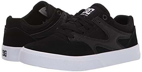 DC Men's Kalis Vulc Low Top Casual Skate Shoe, Black/White, 10 D M US