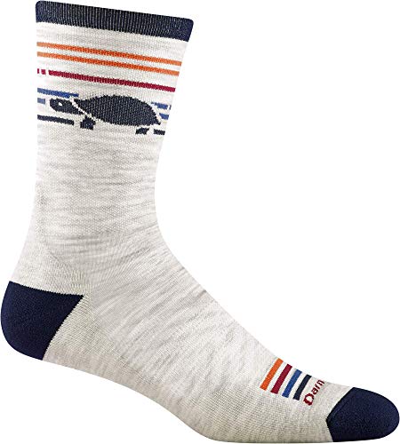 Darn Tough Men's Pacer Micro Crew Ultra-Lightweight With Cushion Sock (Style 1041) - Ash, Large