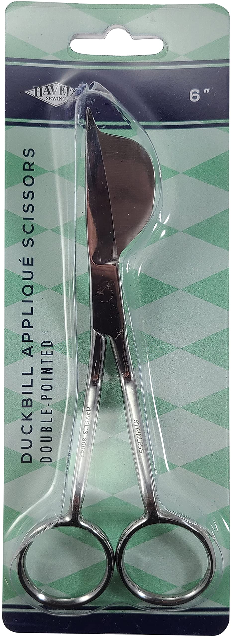 Havels Pointed Duckbill Applique Double Curve Scissors, White